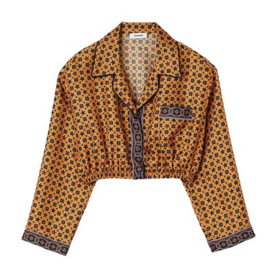Women's Patterned silk shirt | SANDRO | 24S