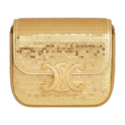 Women's Chain shoulder bag Triomphe in Triomphe quilted sequins ...