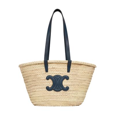 Women's Teen triomphe celine classic panier in palm leaves and calfskin ...