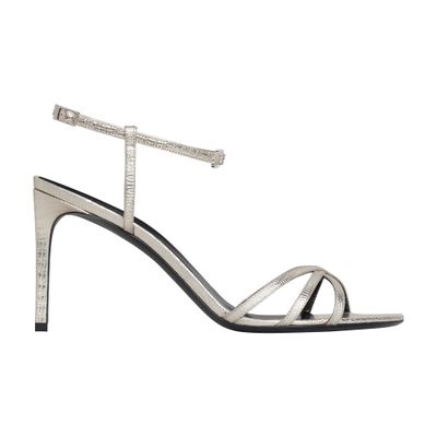 Women's Celine Clea Triomphe sandals in raffia and calfskin | CELINE | 24S