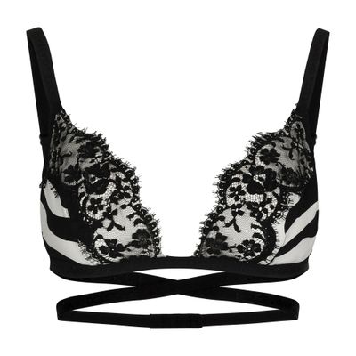 Dolce & Gabbana Zebra-print Silk Triangle Bra In Multicolor | ModeSens