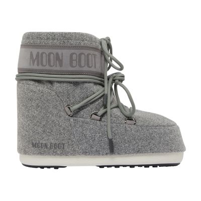 Moon Boot Icon Low Felt Ankle Boots In Grey | ModeSens