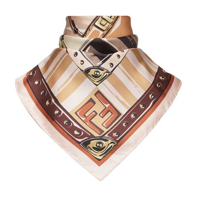 Women's FF Foulard in silk | FENDI | 24S
