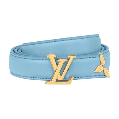 Louis Vuitton Pretty Lv 20mm Reversible Belt In Blue | ModeSens