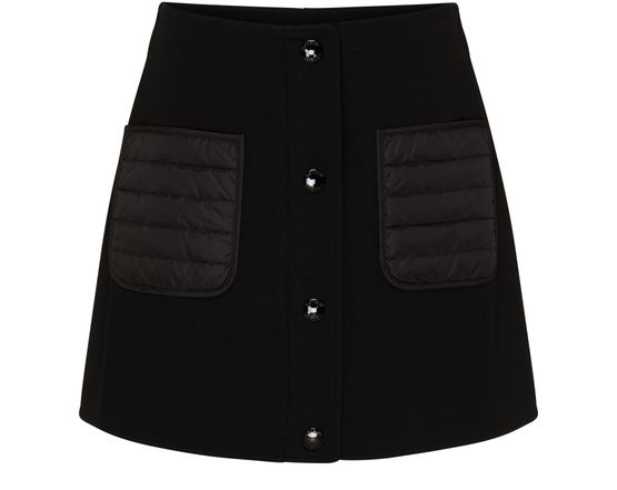 Moncler Black Viscose Mini Skirt S