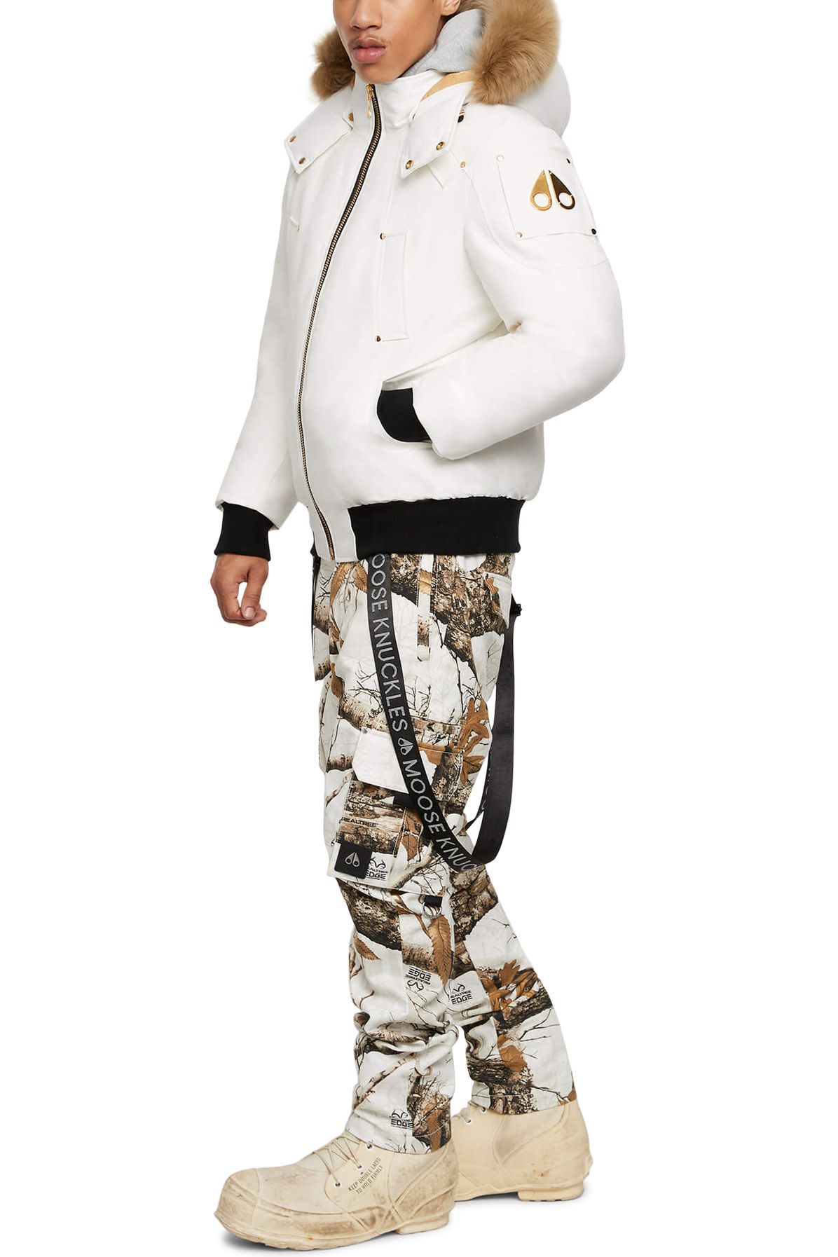 Moose Knuckles Gold ballistic bomber neoshear | Smart Closet